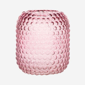 Sass & Belle Pink Glass Bobble Vase - Elegant Home Decor Piece – mzube